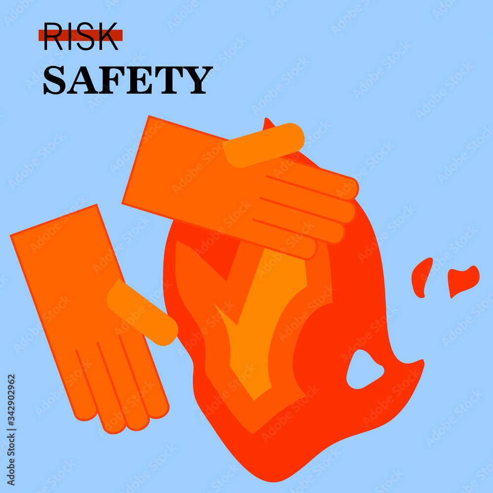 safety first, health and safety warning signs, illustrator Stock ...