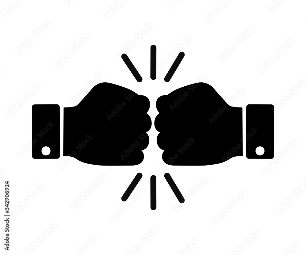 Fist bump icon - vector Stock Vector | Adobe Stock