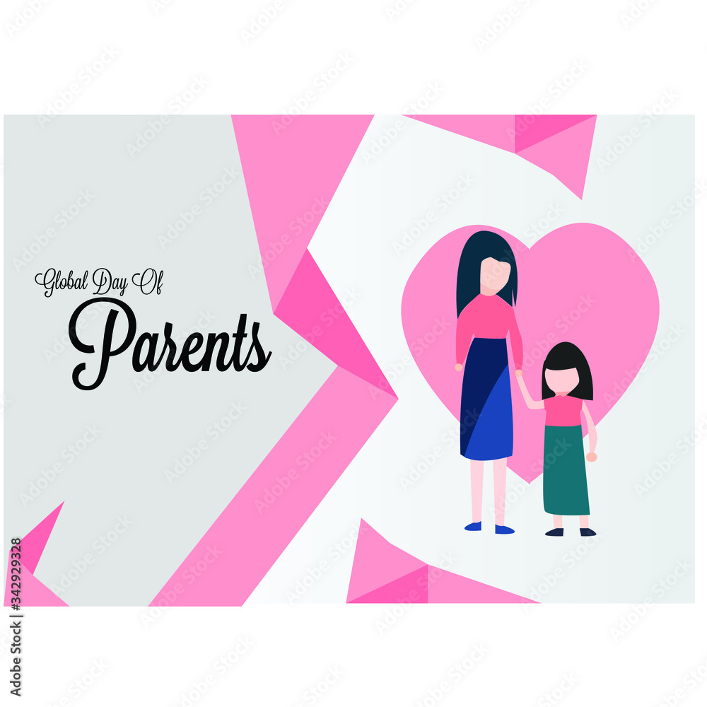 Happy Global Parents Day Logo Vector illustration. design Template ...