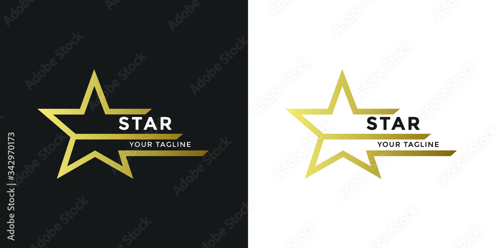 premium Luxury Gold Star logo designs template vector Stock Vector ...