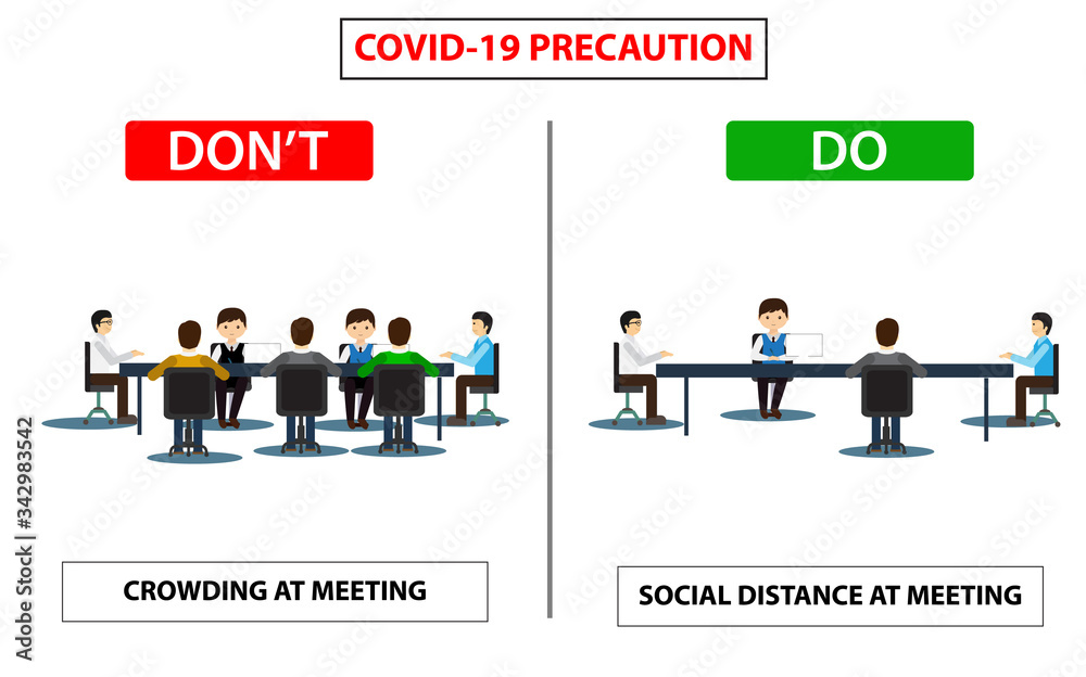 Do and don't poster for covid 19 corona virus. Safety instruction for ...