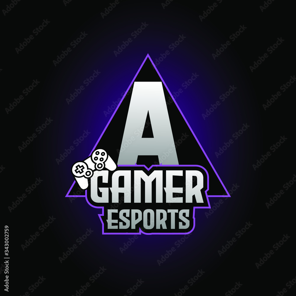 Letter A Game Logo Esport Gaming Stock Vector | Adobe Stock