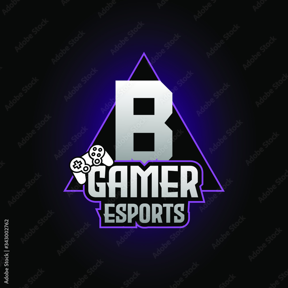 Letter B Game Logo Esport Gaming Stock Vector | Adobe Stock