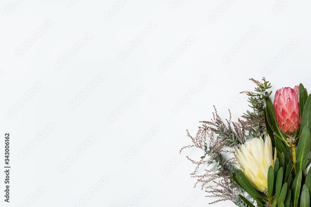 Beautiful decorative vanilla ice protea flower, pink ice protea flower ...