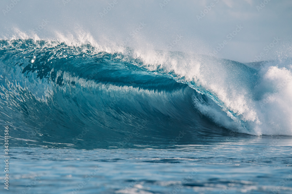 The perfect blue wave for surfing without people. one of the most ...
