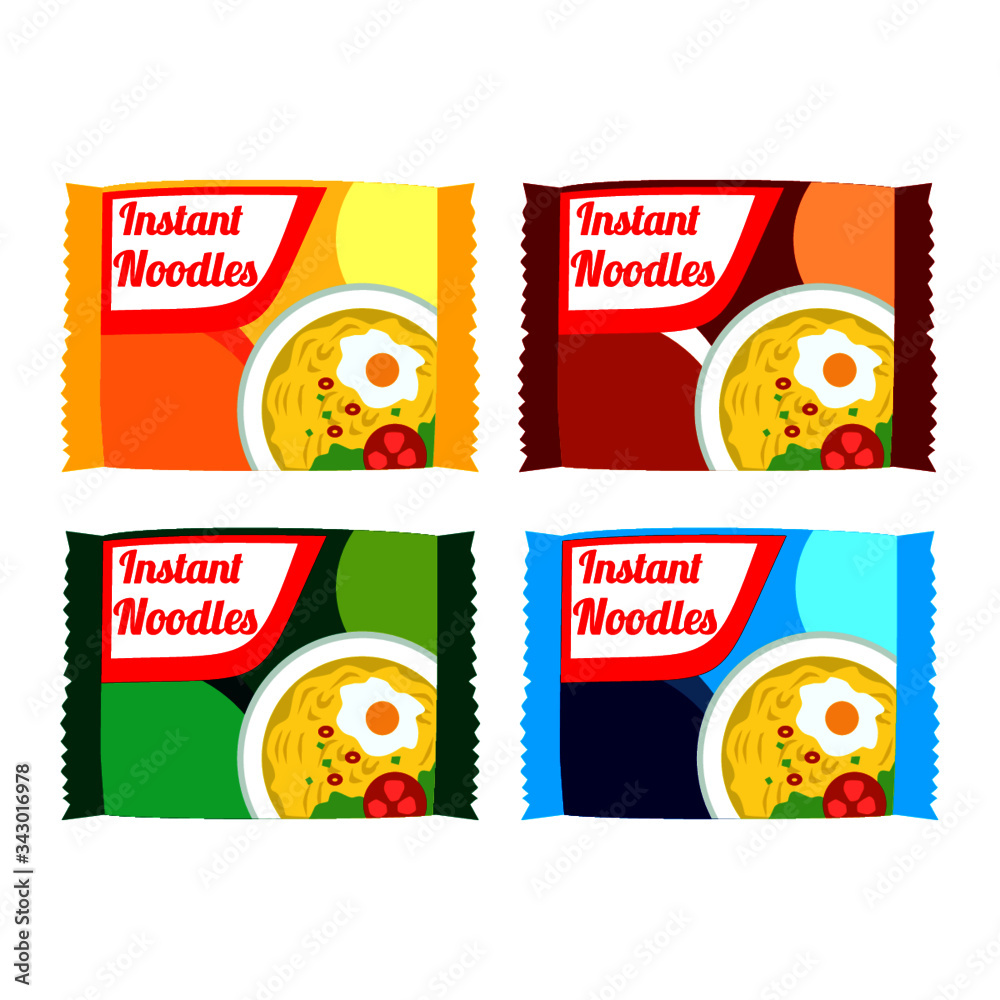 instant noodles pack images vector Stock Vector | Adobe Stock