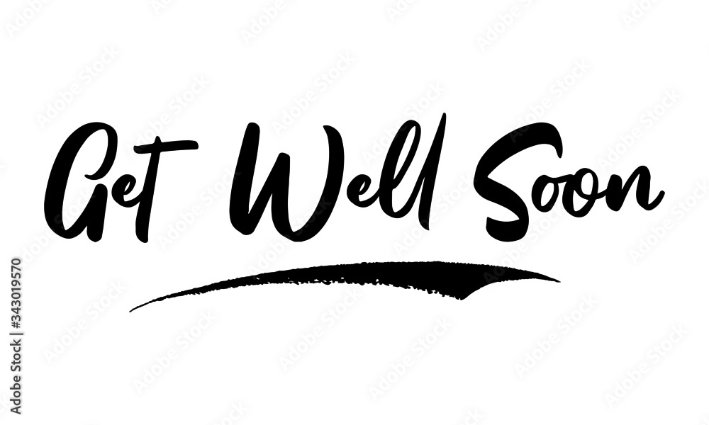 Get Well Soon Calligraphy Handwritten Lettering for Posters, Cards ...