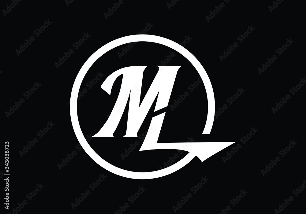 Initial Monogram Letter M L Logo Design Vector Template. ML Letter Logo ...