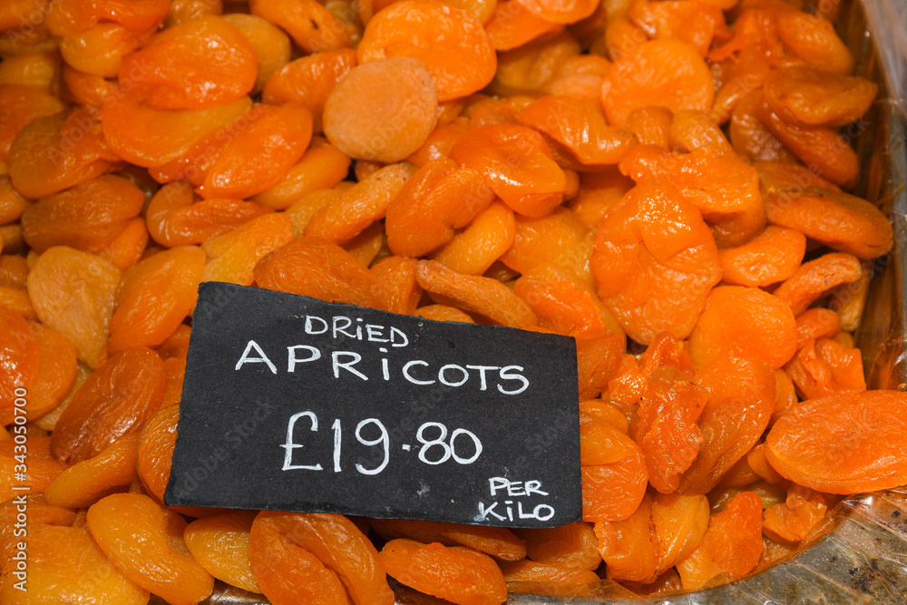 Dried apricots background, tropical fruits Stock Photo | Adobe Stock
