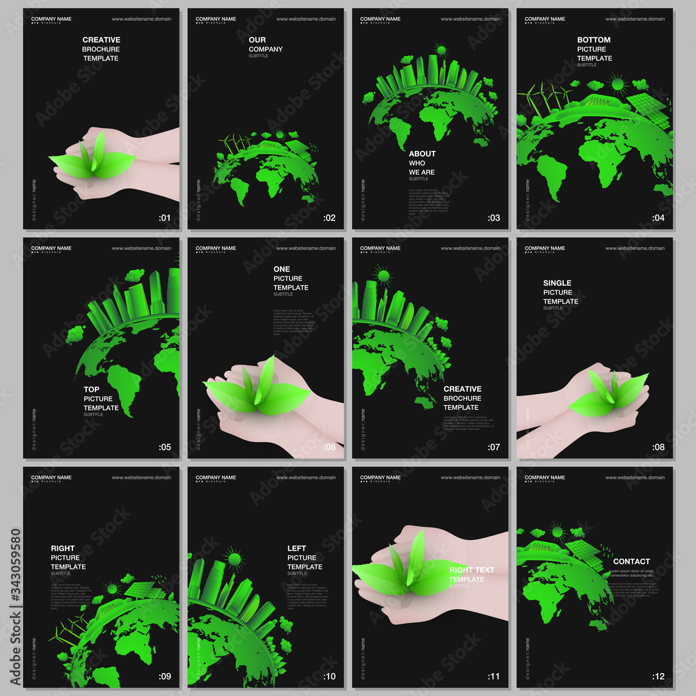 A4 brochure layout of covers design templates for flyer leaflet, A4 ...