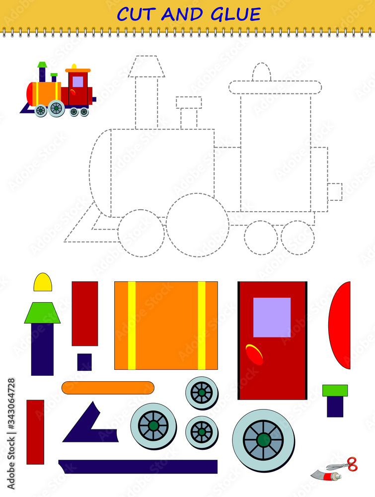 Educational page for little children. Printable template with exercise ...