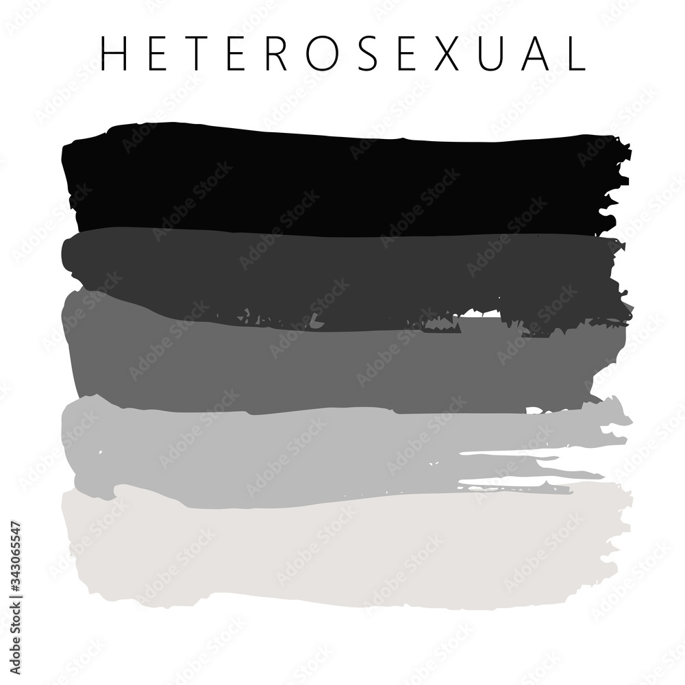 Sexual identity pride flag of heterosexual people, LGBT symbols. Flag ...