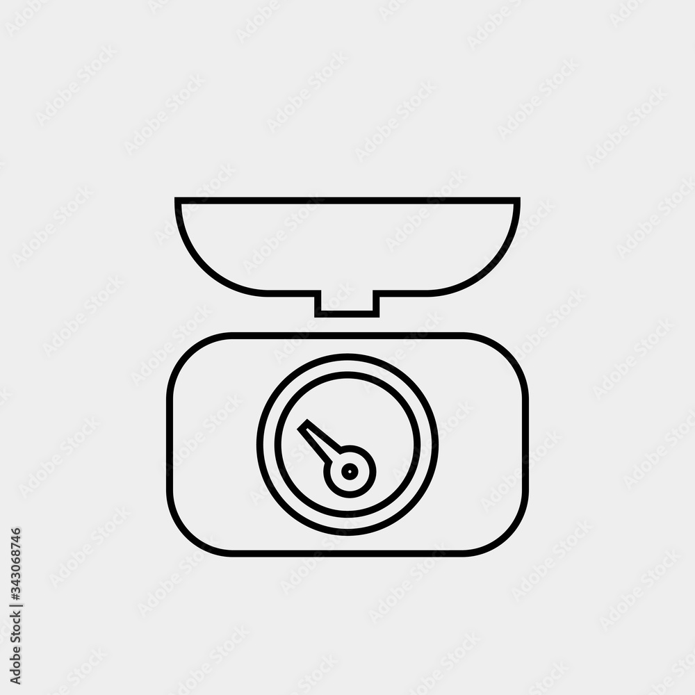 weighing scale icon vector illustration and symbol for website and ...
