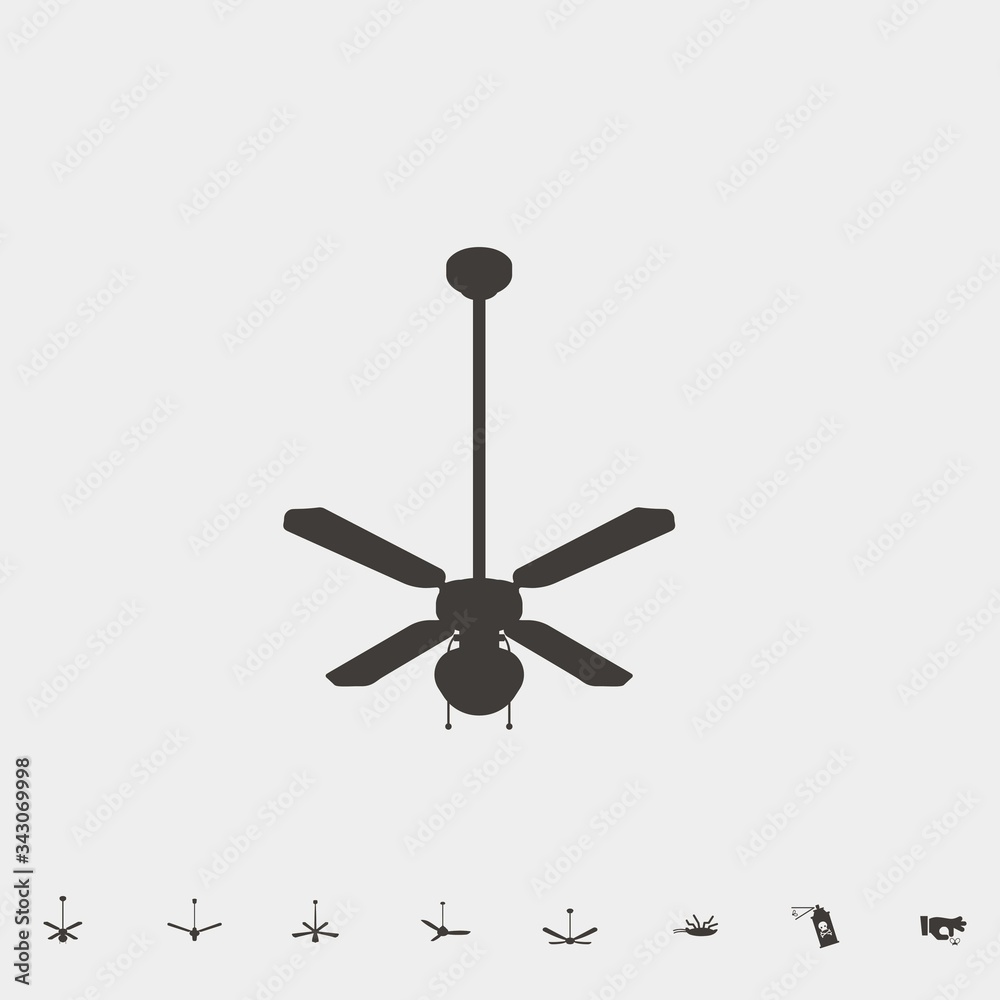ceiling fan icon vector illustration and symbol for website and graphic ...