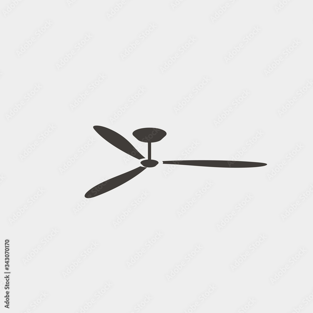 ceiling fan icon vector illustration and symbol for website and graphic ...