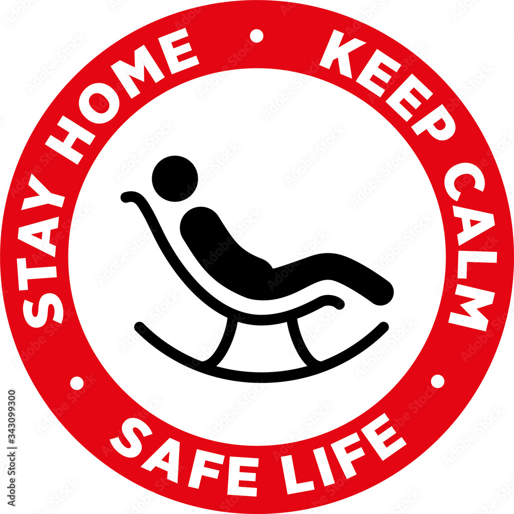 Stay Home Signage or Sticker for help reduce the risk of catching ...