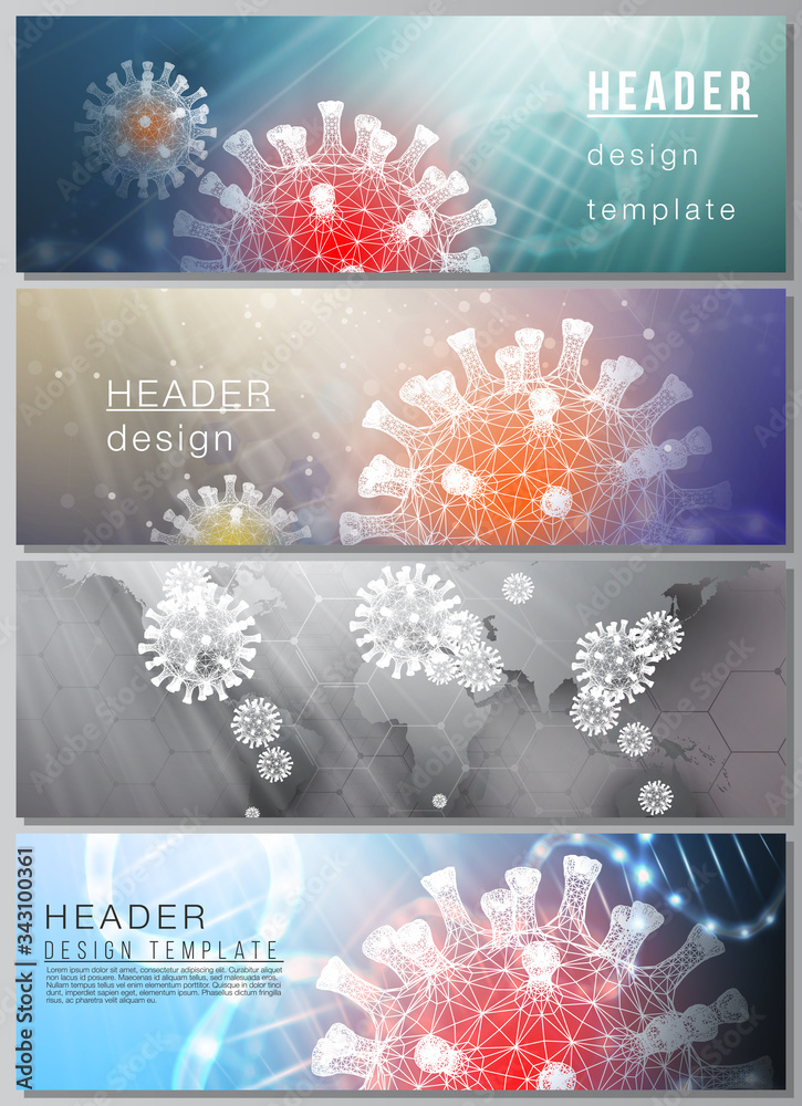 Vector layout of headers, banner design template for website footer ...