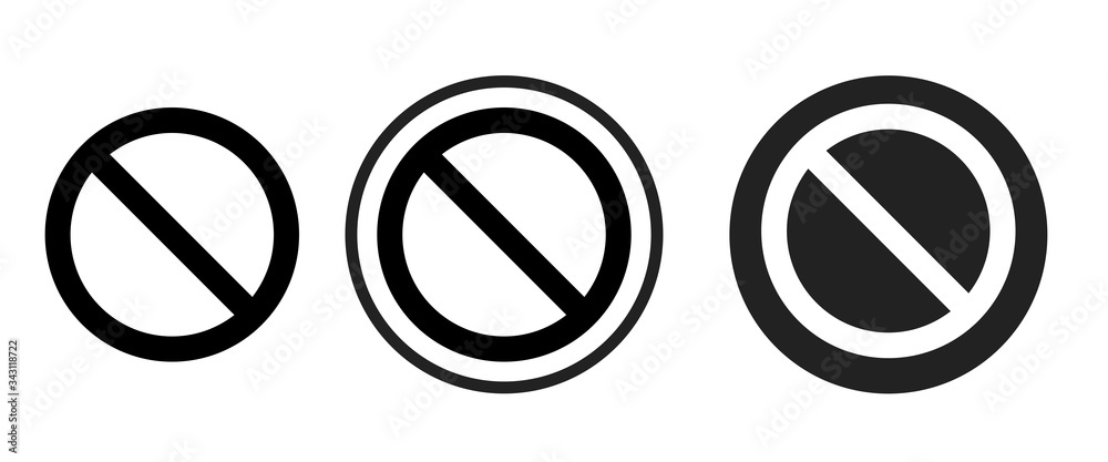 Do Not Disturb Icon Web Icon Set vector Illustration Stock Vector 