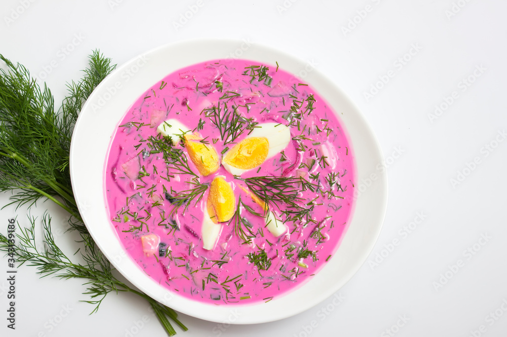 Cold borscht (beet soup). This soup probably originated in the ...