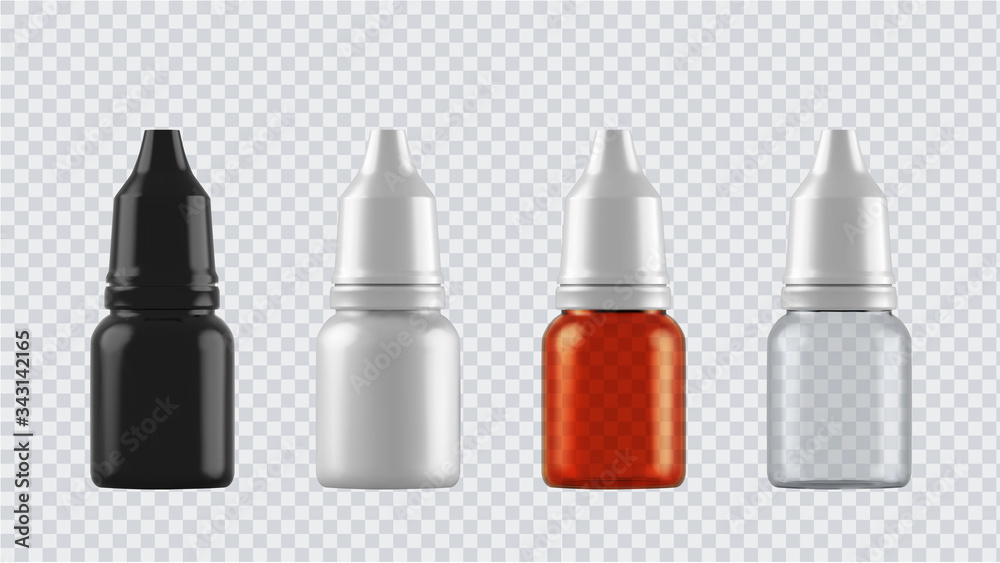 Realistic mock up bottles for drugs, tablets, drops and spray etc. 3d ...