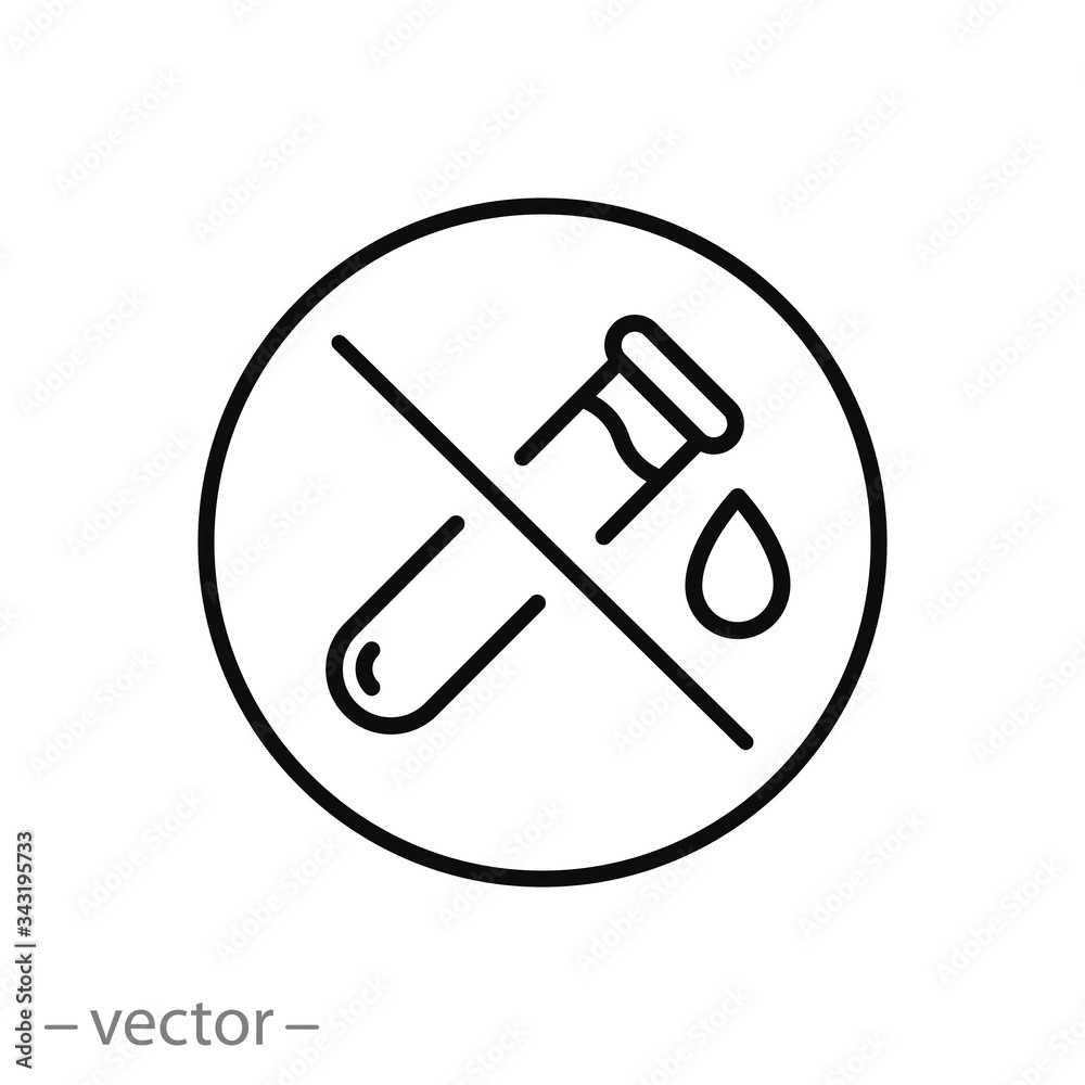 Vecteur Stock no preservative icon, chemical and toxic free, product ...