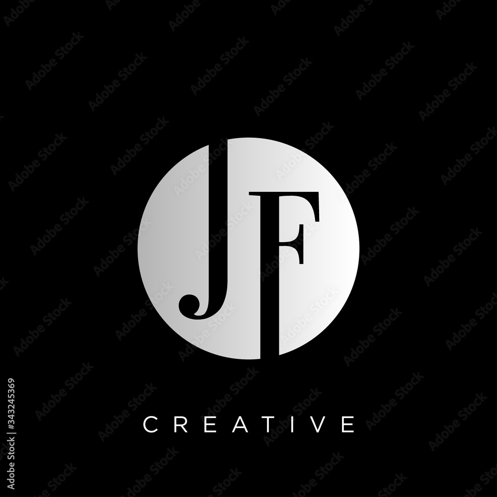 jf logo design vector icon Stock Vector | Adobe Stock
