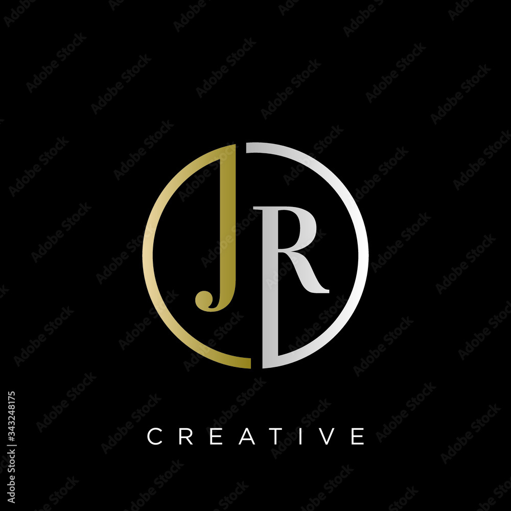 jr logo design vector icon Stock Vector | Adobe Stock