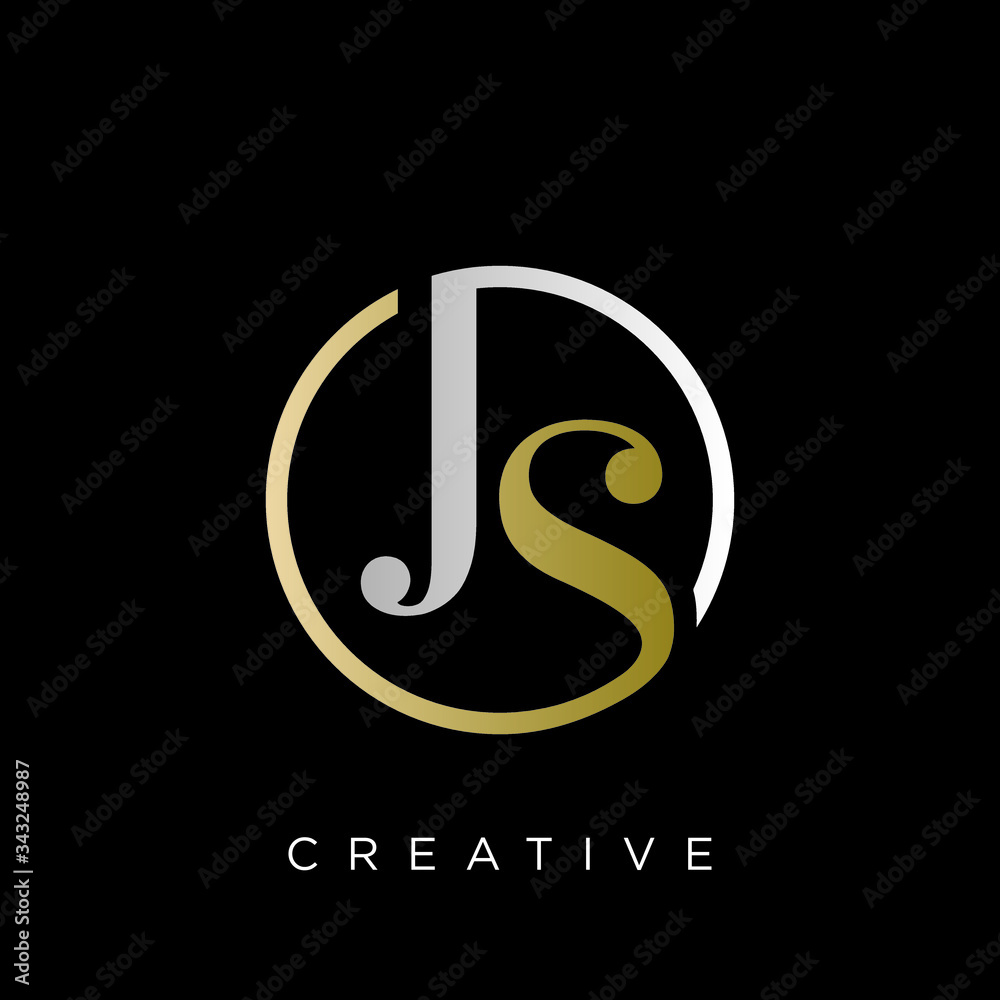js luxury logo for company Stock Vector | Adobe Stock