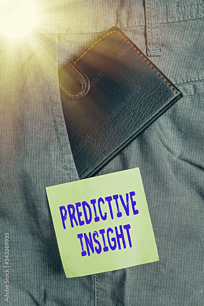 Writing note showing Predictive Insight. Business concept for Proactive ...