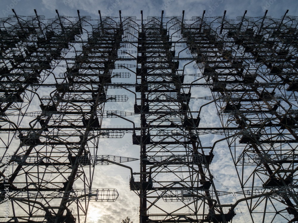 Moscow Eye so called Duga 3 or Chernobyl 2. Old Soviet military radar ...
