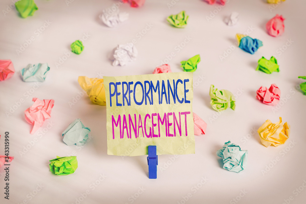 Writing note showing Performance Management. Business concept for Improve Employee Effectiveness ...