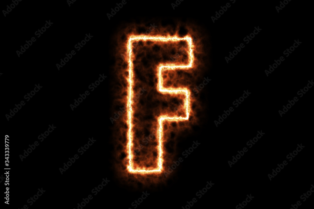 Burning Letter F