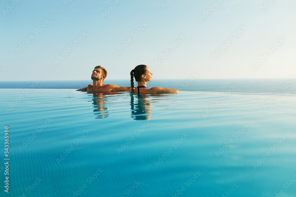 Couple In Love At Luxury Resort On Romantic Summer Vacation. People ...