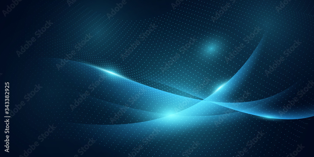 Abstract blue pattern and background poster with dynamic triangle ...