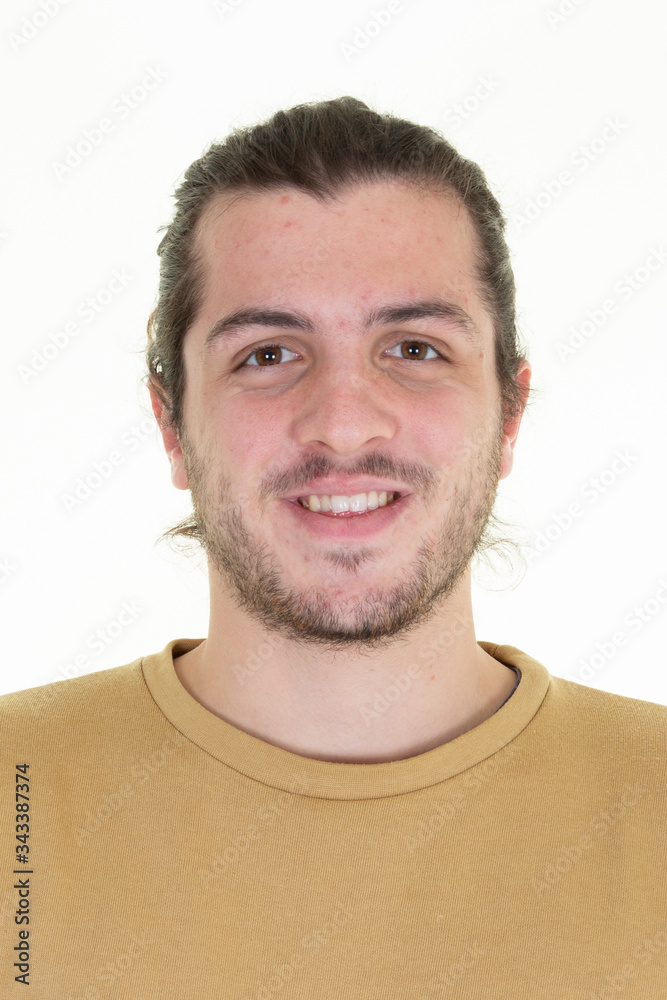 young handsome man portrait for identity card passport driver licence ...