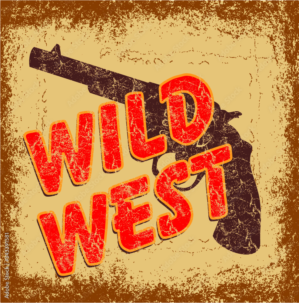 American retro revolver print and embroidery graphic design vector art ...