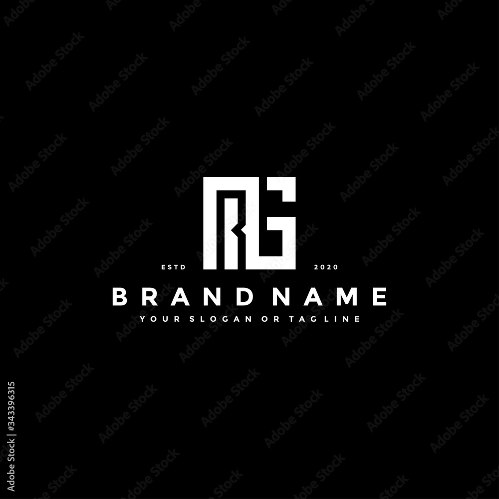 set letter RG logo design vector Stock Vector | Adobe Stock