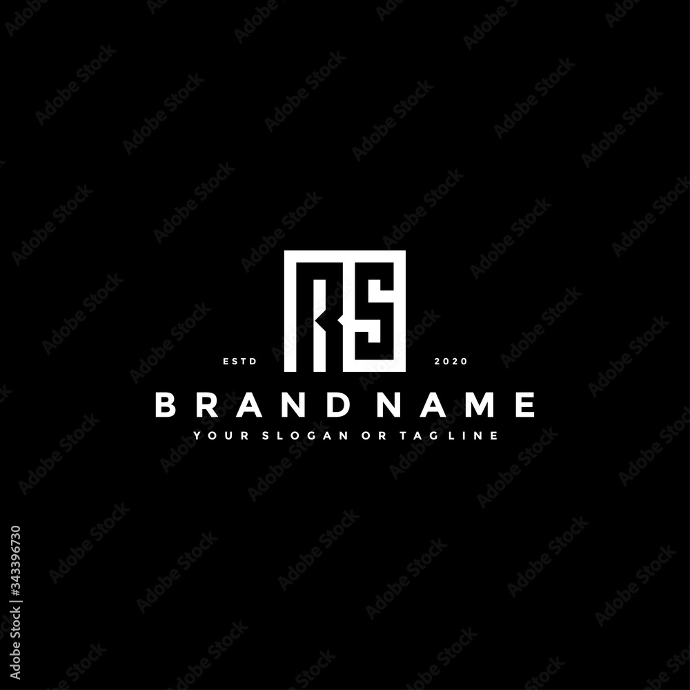 set letter RS logo design vector Stock Vector | Adobe Stock