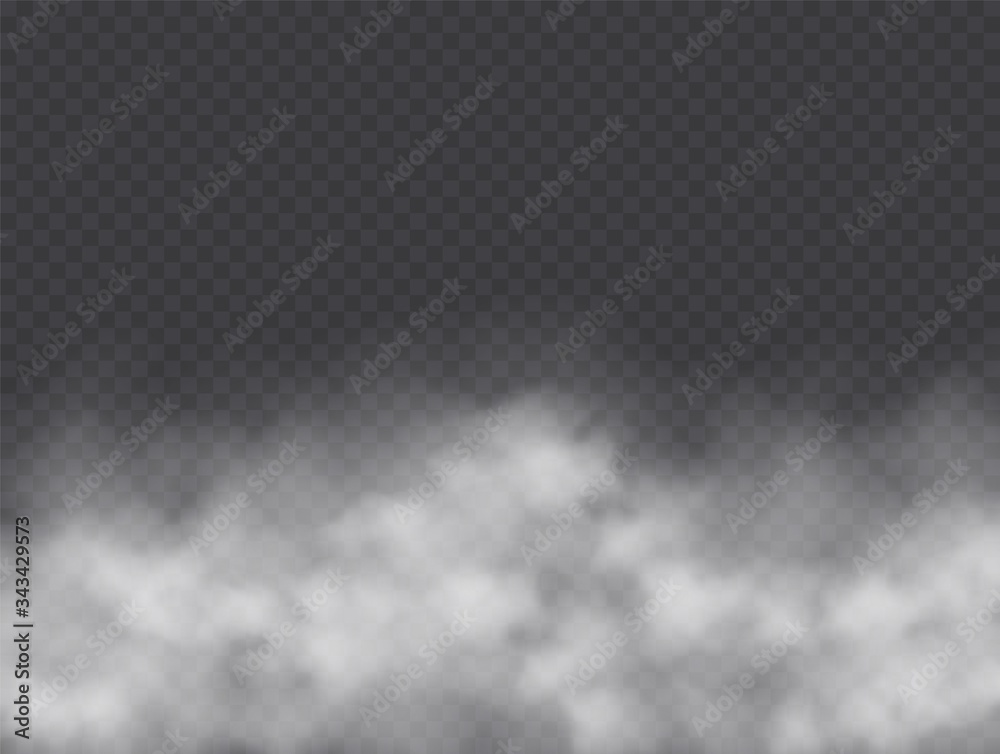 Fog or smoke isolated on transparent background. Realistic smog, haze ...
