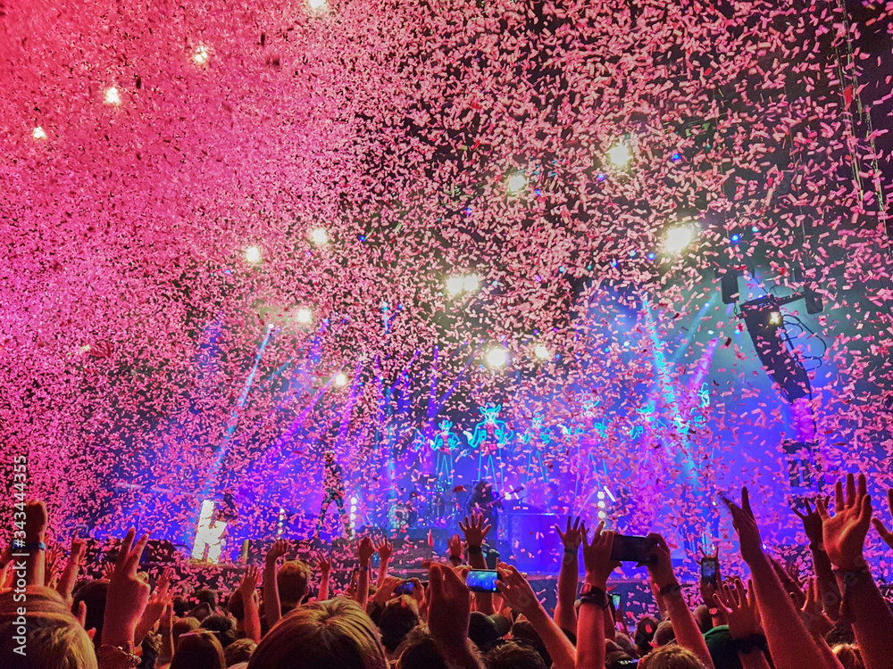 Raining confetti Stock Photo | Adobe Stock