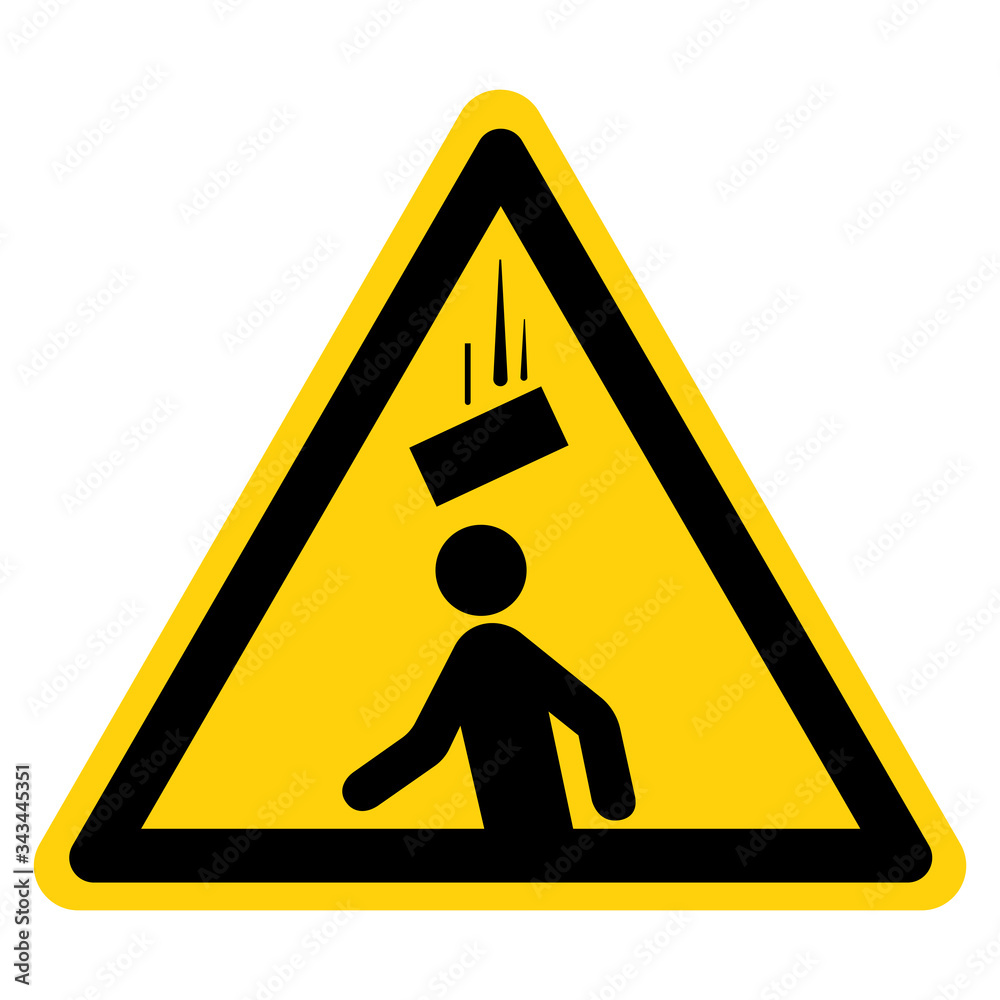 Warning Falling Debris Symbol Sign ,Vector Illustration, Isolate On ...