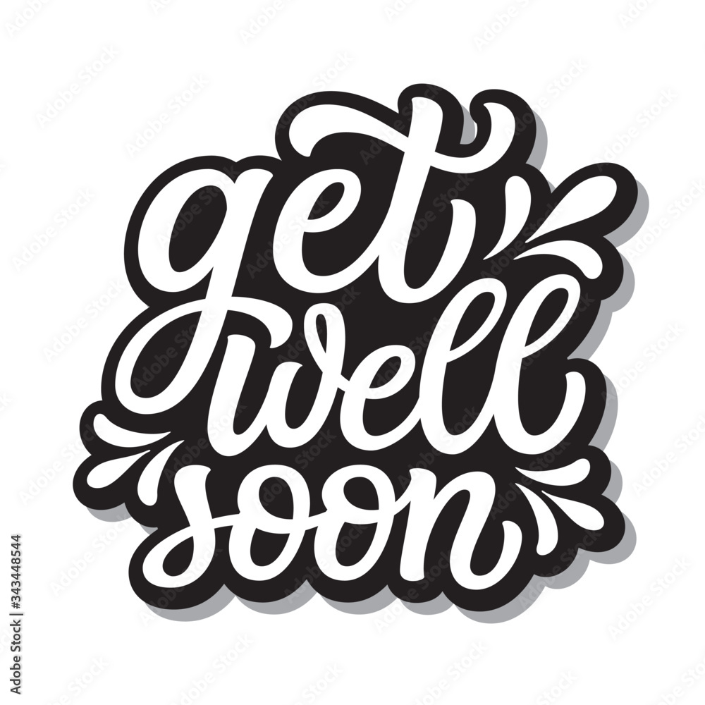 Get well soon lettering Stock Vector | Adobe Stock