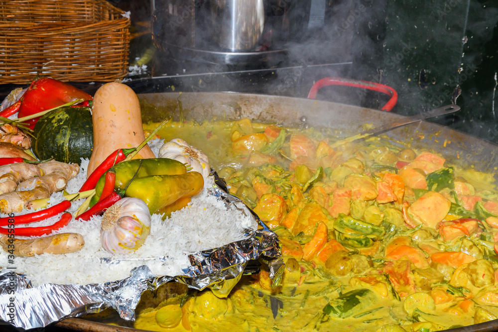 Live cooking station. Fresh Food Buffet Brunch Stock Photo | Adobe Stock