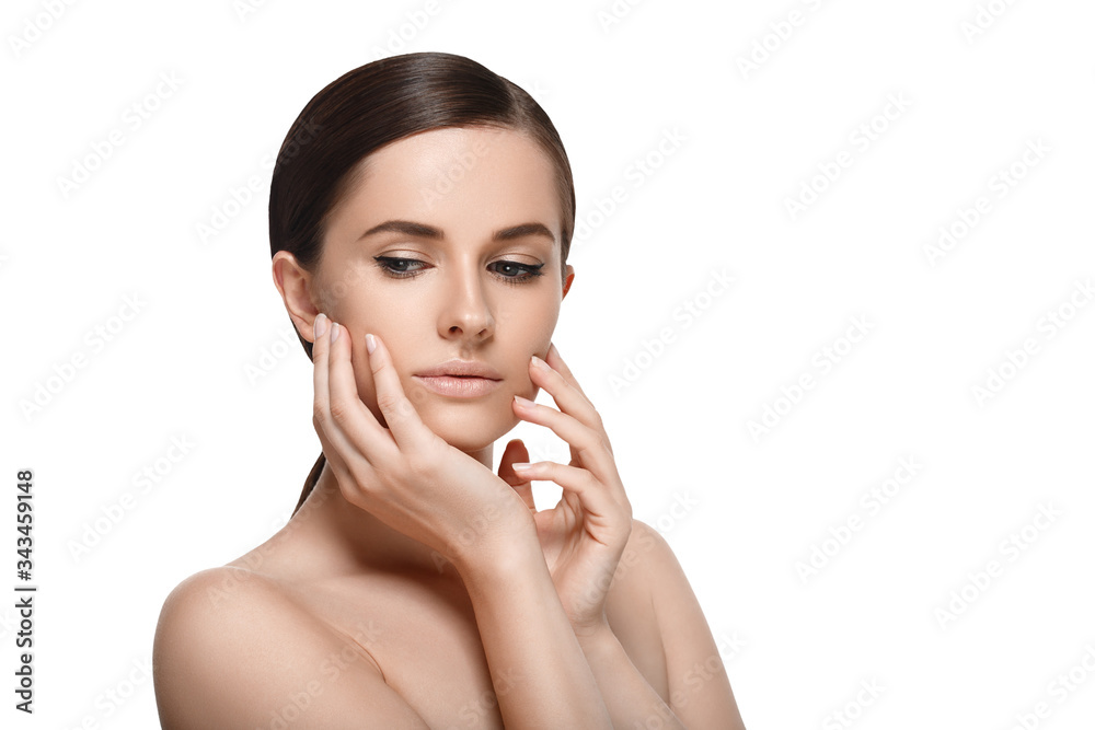 Pure skin beauty natural woman clean skin fashion casuel spa make up ...