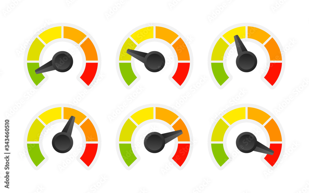 Rating customer satisfaction meter. Different emotions art design from ...