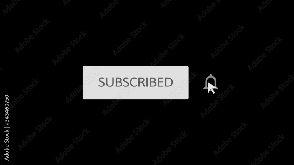 Animated Subscribe button with Black background and a White mouse ...