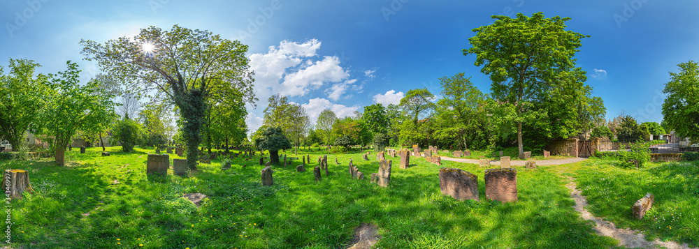 World Cultural Heritage Jewish Cemetery Heiliger Sand in Worms, Germany ...