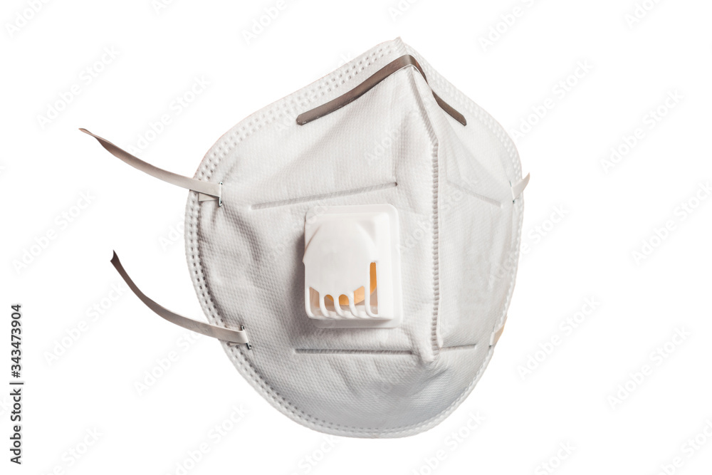 Medical mask 3M with a valve that protects against viruses in a ...