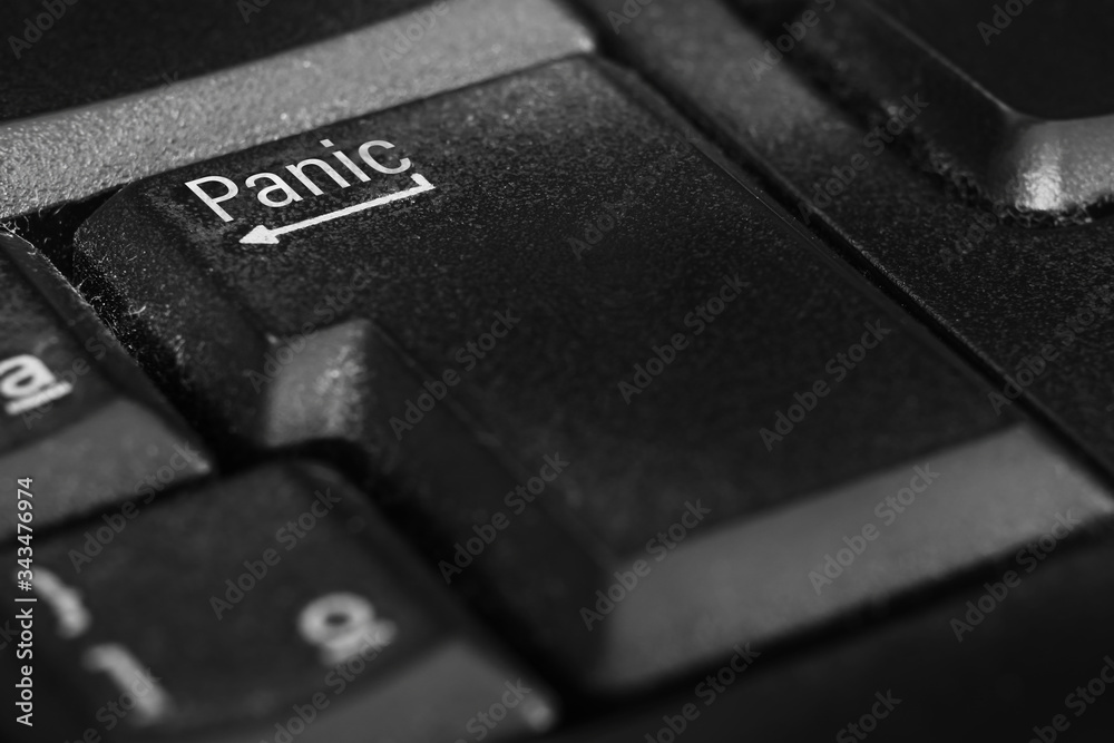 Foto de Panic button in place of the Enter key on the keyboard. Panic ...