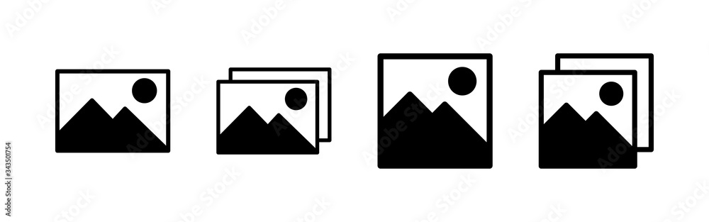 Picture icons set. Picture vector icon. photo gallery icon vector Stock ...